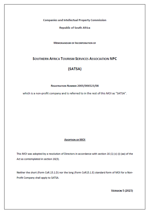SATSA MOI | Southern Africa Tourism Services Association